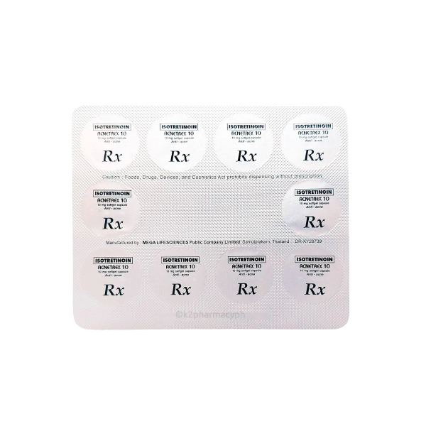 ACNETREX 10 Isotretinoin 10mg SoftGel Capsule 1's price in the ...